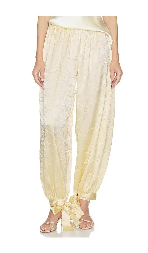 MILKWHITE Pants With Cinch-tie Detail