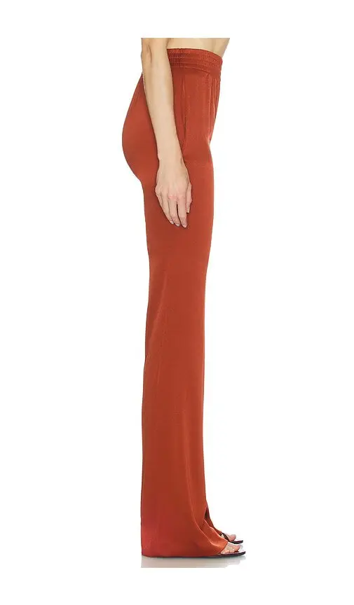 Atlein High Waist Bootcut Trousers - Rust