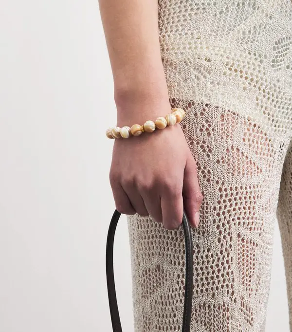 Anni Lu Gold-plated Beaded Mother-of-pearl Bracelet