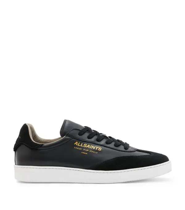 ALLSAINTS Thelma Leather And Suede Sneakers - Black