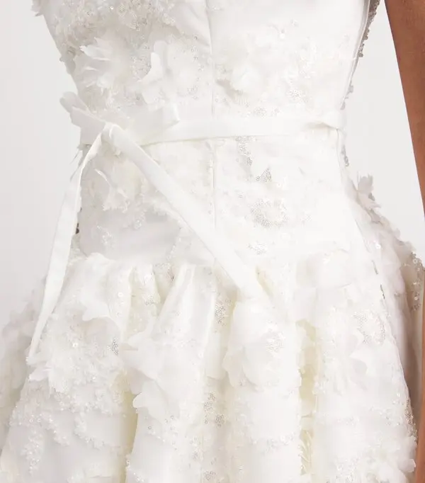 Maje Embellished Floral Mini Dress