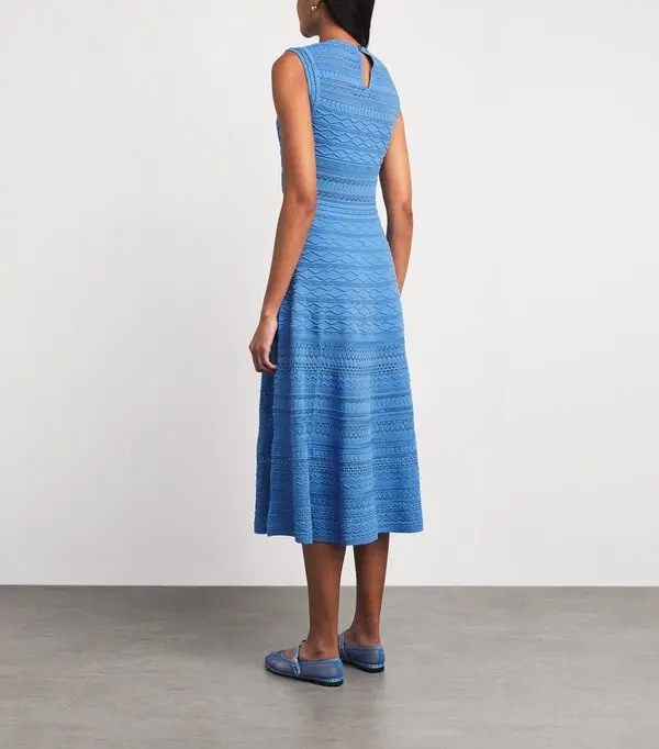 Maje Pointelle-knit Midi Dress