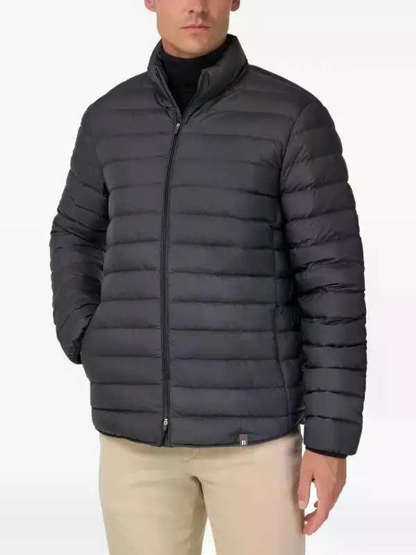 Boggi Milano Feather Padded Bomber Jacket - Blue