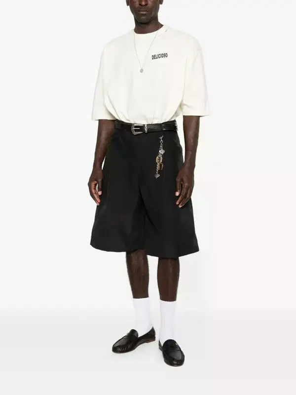 WILLY CHAVARRIA Chilango Pleated Wide-leg Shorts