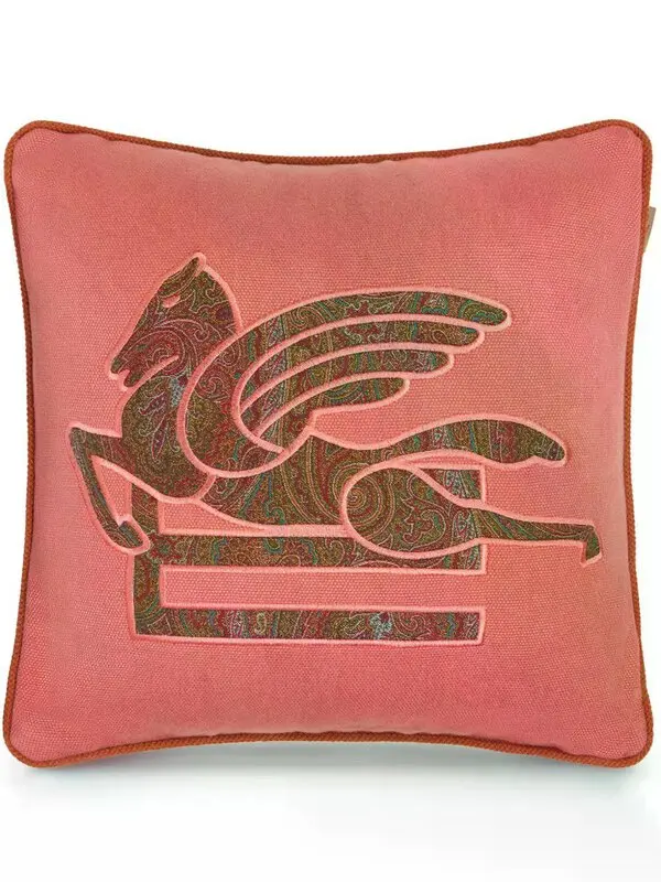 Etro Pegaso-embroidery Cushion - Pink