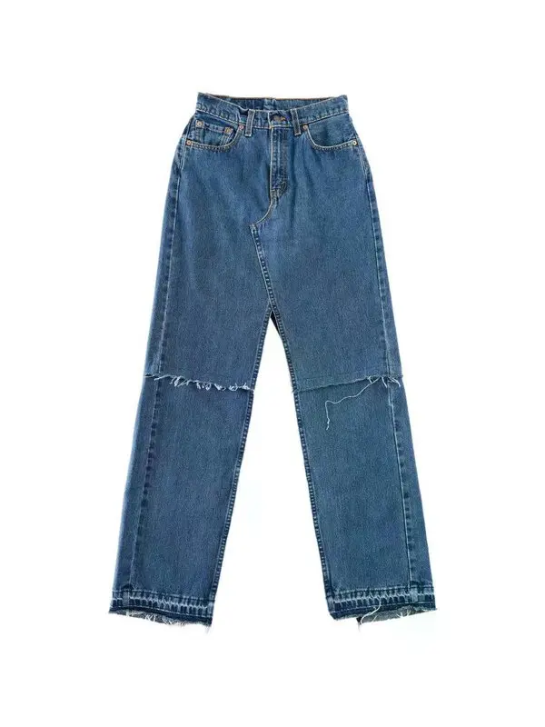 BETTTER Denim Maxi Skirt With Frayed Hem
