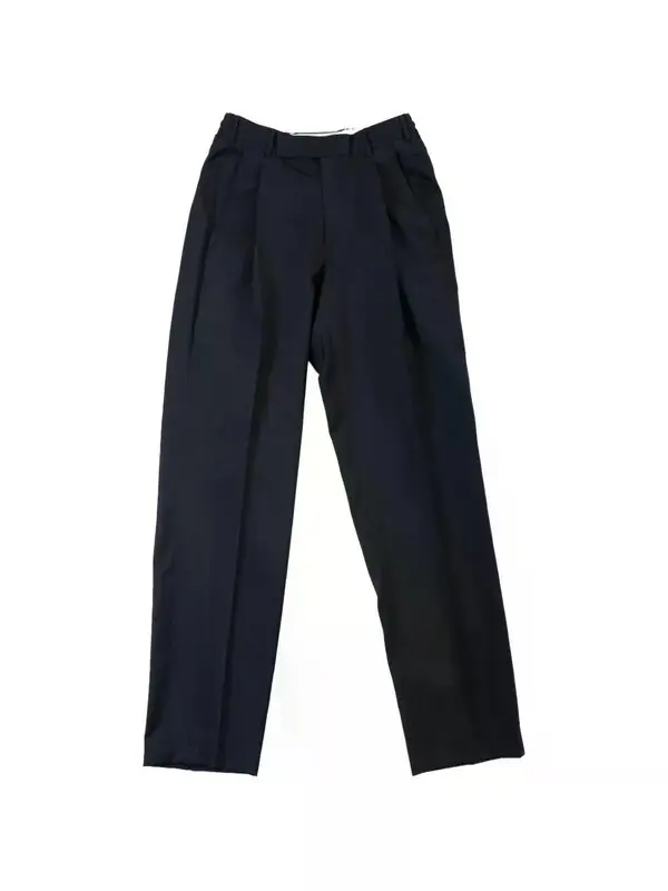 BETTTER Upcycled Navy Pleated Trousers - Blue