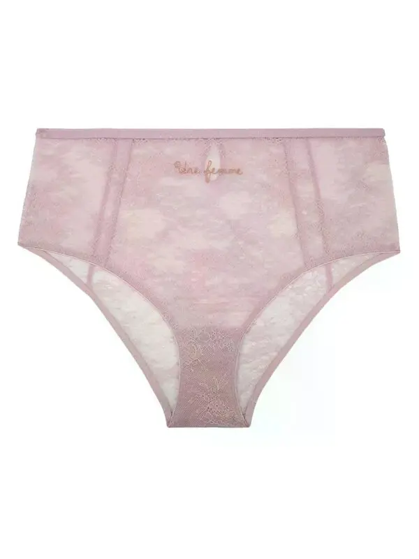 Love Stories Floral-lace High Briefs - Pink