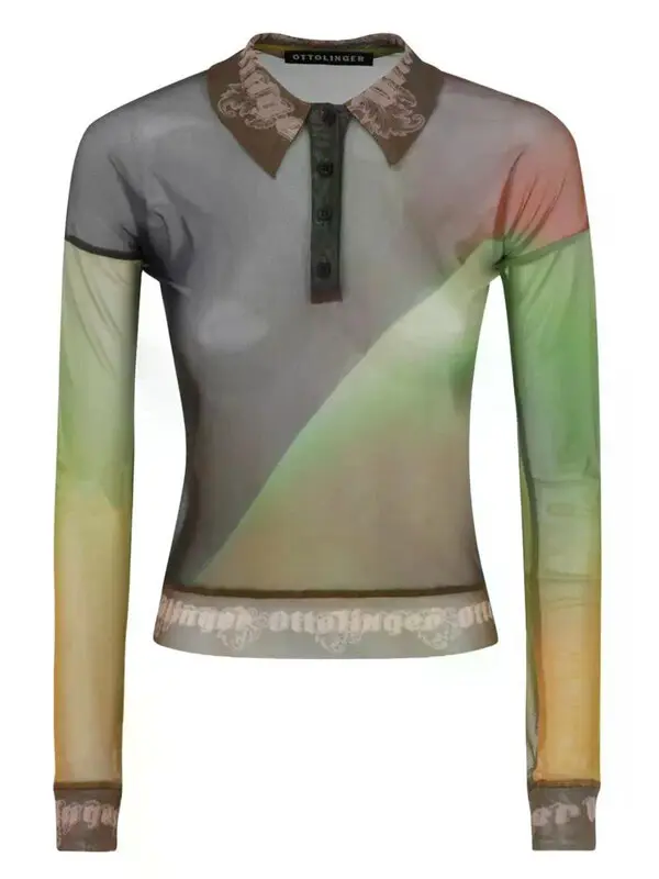 Ottolinger Mesh Panel Polo Shirt - Multicolour