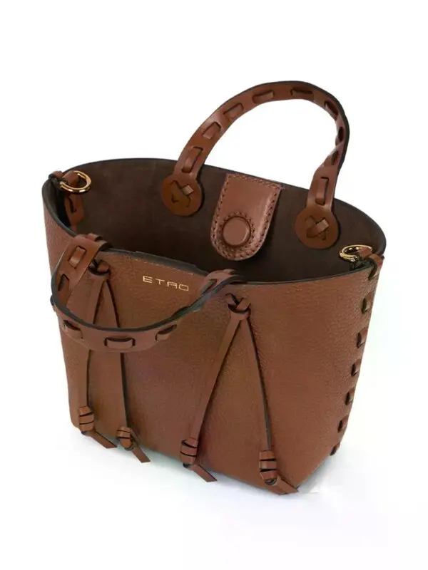 Etro Knotted Leather Mini Bag - Brown