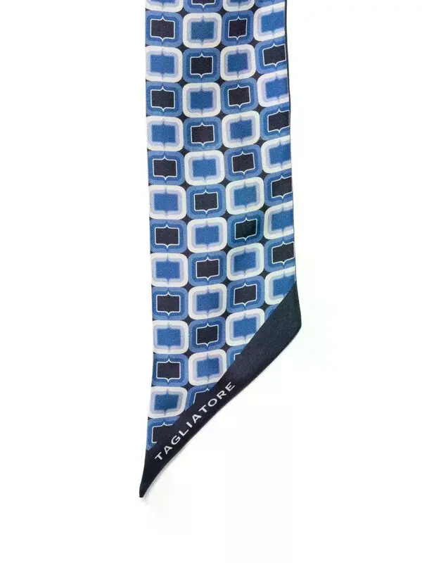 Tagliatore Foulard Geometric-print Scarf - Blue