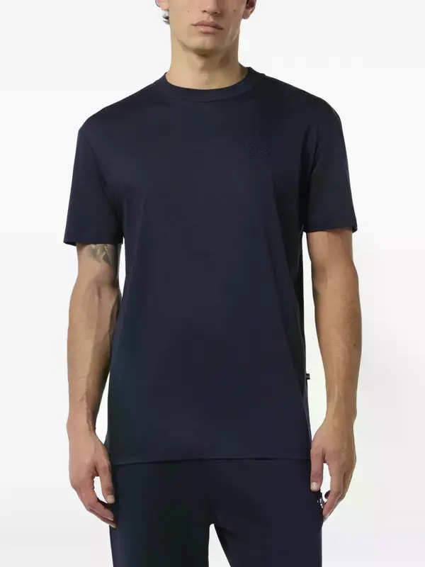 BILLIONAIRE Round-neck Logo-embroidered T-shirt