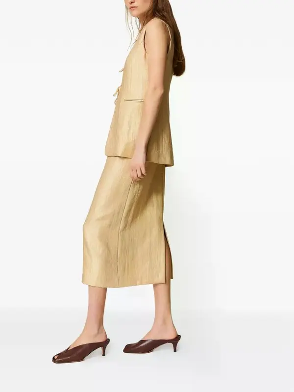 TWINSET Laminated-effect Midi Skirt