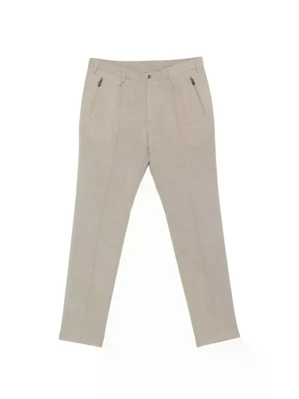 PT TORINO Zip-fastening Belt-loop Trousers