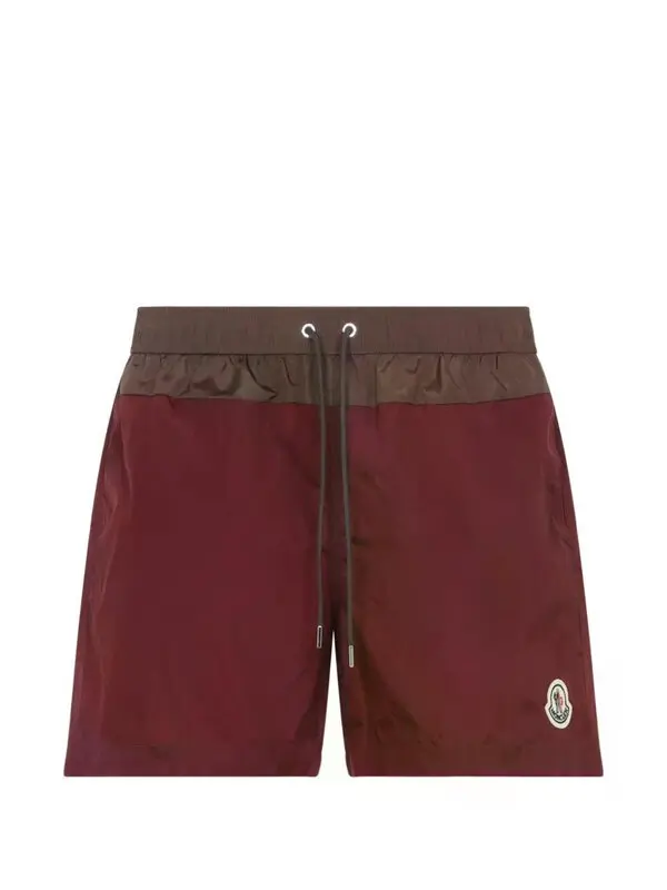 Moncler Drawstring-waist Swim Shorts - Red