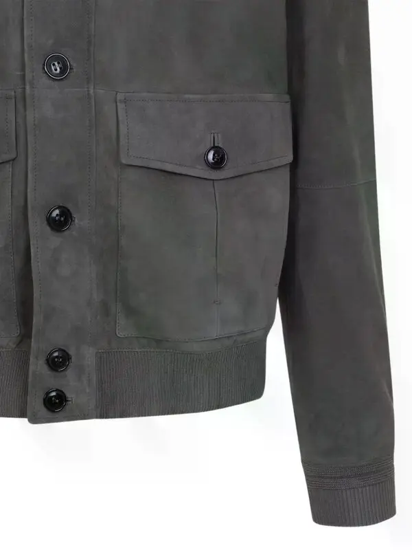 Zegna Buttoned Leather Jacket