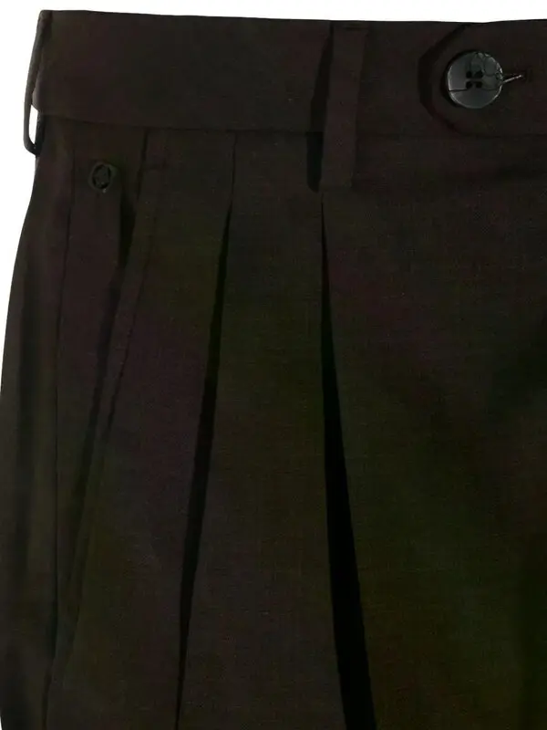 GTA Button-fastening Pleated Cotton Trousers