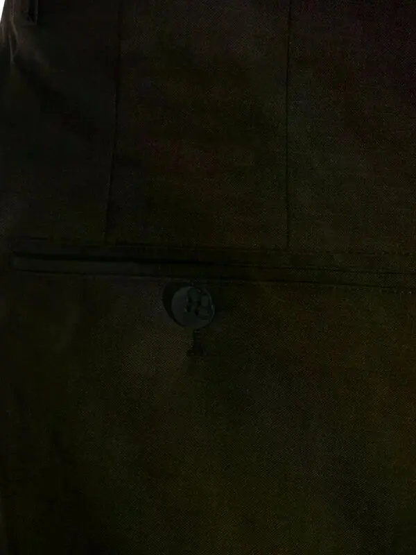 GTA Button-fastening Pleated Cotton Trousers