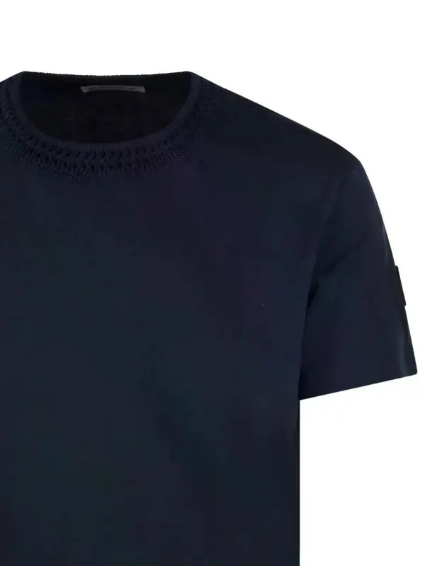 Moncler Knitted Trim Crewneck T-shirt