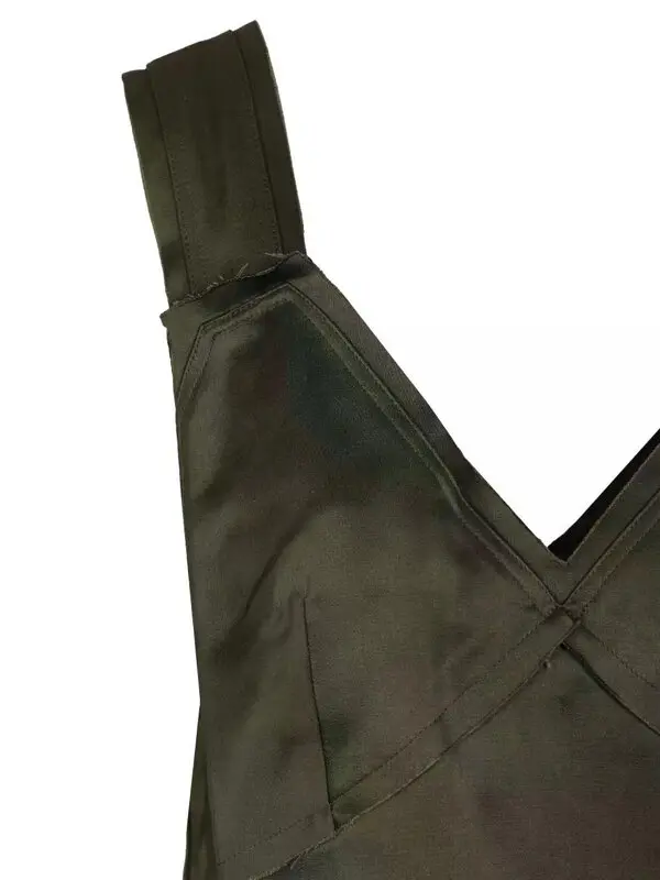 TOTEME V-neck Slip Dress - Green