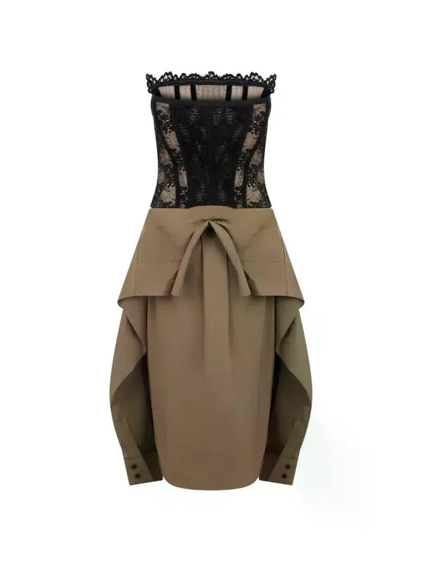 Giuseppe Di Morabito Lace-detail Buttoned Dress