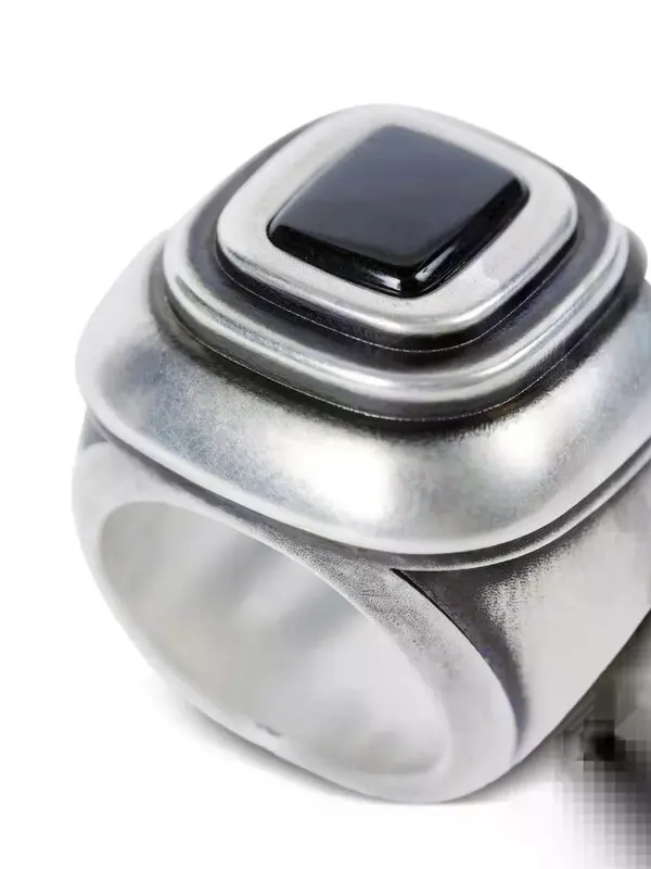 ANN DEMEULEMEESTER Square Detail Ring