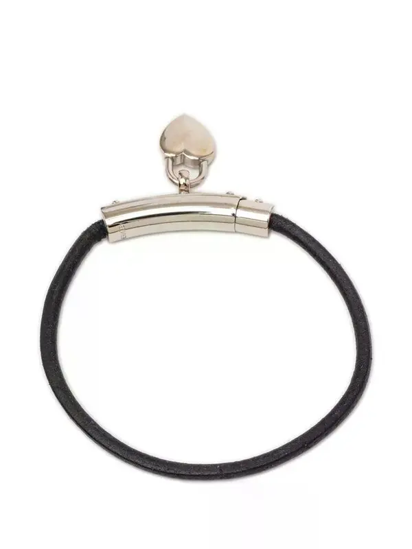 Hermès Leather Cadena Heart Charm Bracelet