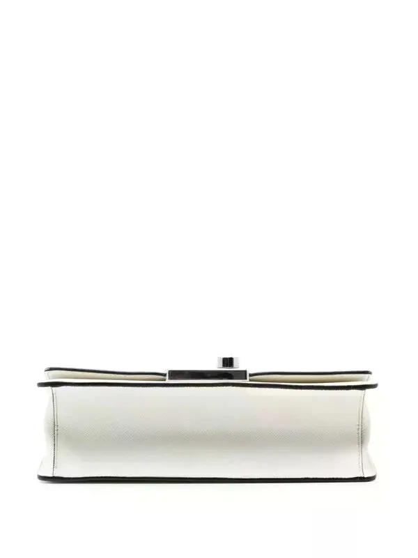 Prada Saffiano Leather Sound Lock Chain Crossbody Bag