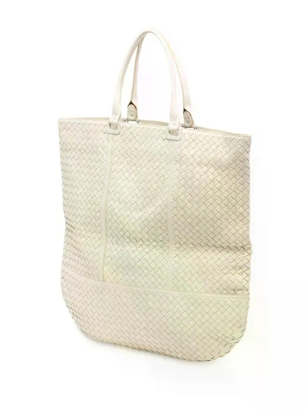 Bottega Veneta Woven Nappa Leather Tote Bag - White