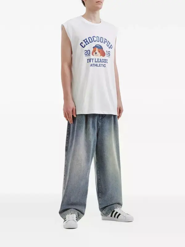 CHOCOOLATE Sleeveless T-shirt - White