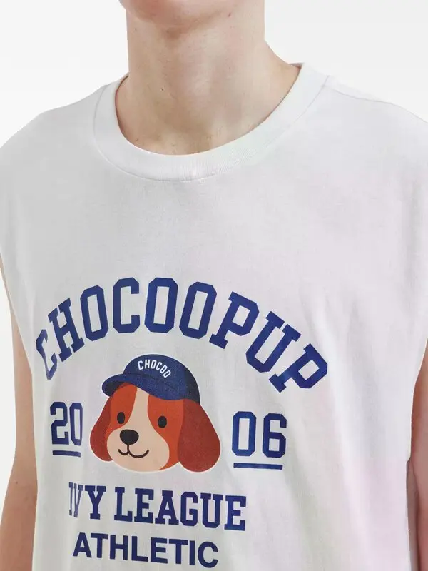 CHOCOOLATE Sleeveless T-shirt - White