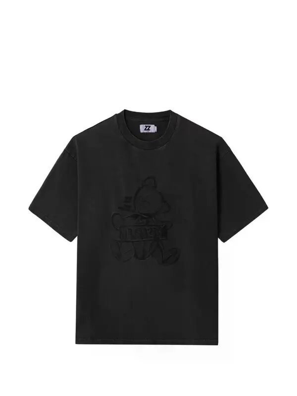 Izzue Embossed-graphic T-shirt - Black
