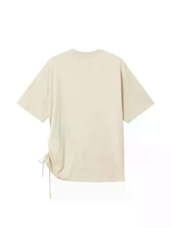 Izzue Drawstring Graphic Print T-shirt - Neutrals