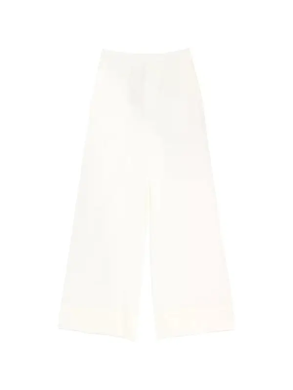 TWINSET Wide Leg Trousers With Zip Fastening Pockets - Neutrals