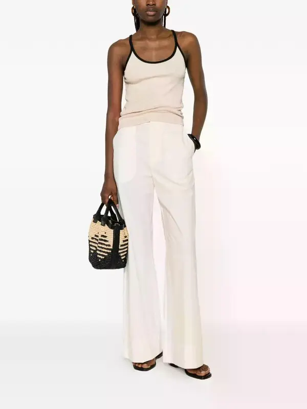 TWINSET Wide Leg Trousers With Zip Fastening Pockets