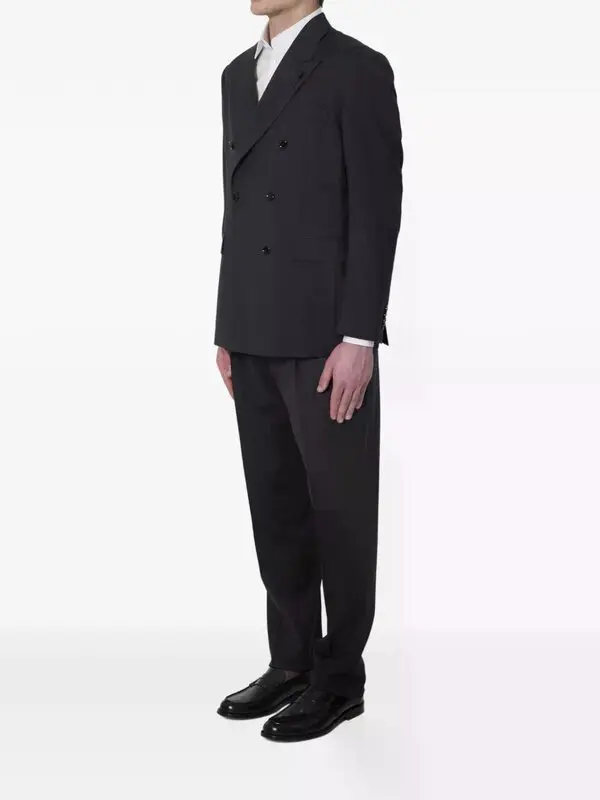 LARDINI Double-breasted Peak-lapels Suit - Grey