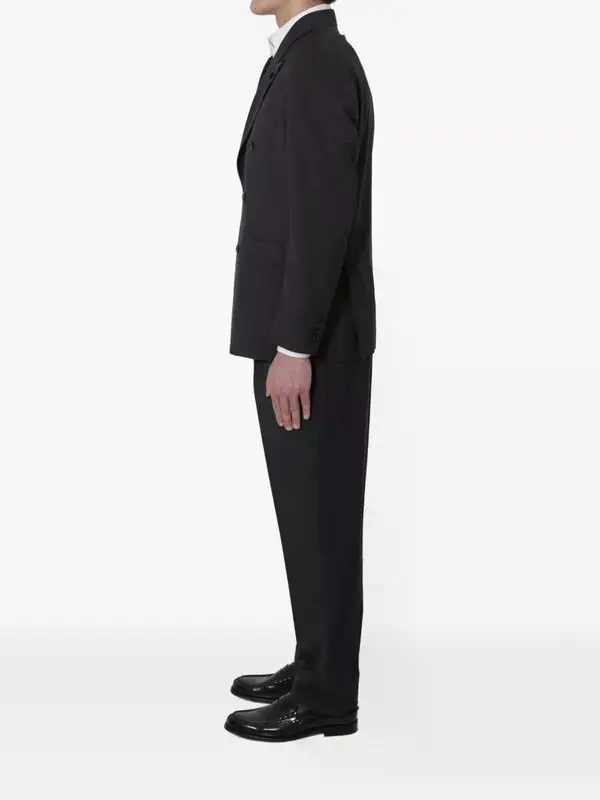 LARDINI Double-breasted Peak-lapels Suit - Grey
