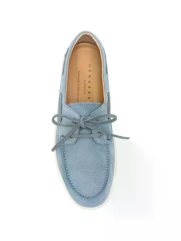 HENDERSON BARACCO Leather Boat Shoes - Blue