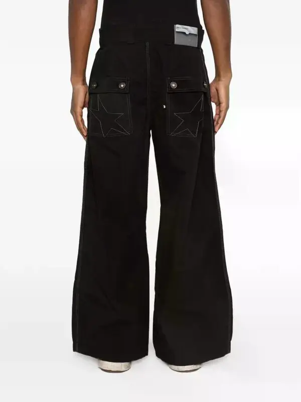 MADFRENZY Double-button Wide Leg Trousers