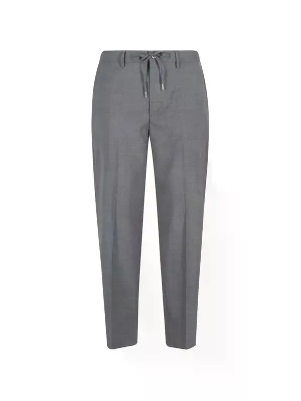 BRIGLIA 1949 Textured Drawstring Pleated Trousers