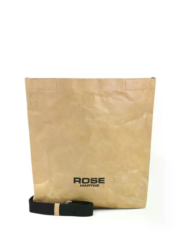 Martine Rose Logo-print Shoulder Bag - Neutrals