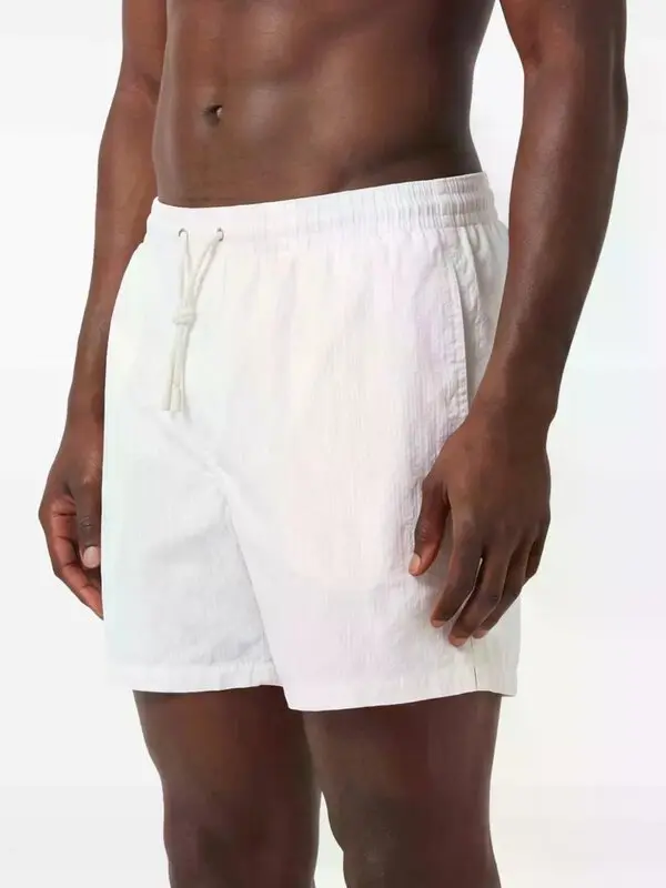 Canali Patterned Drawstring Swim Shorts - Neutrals