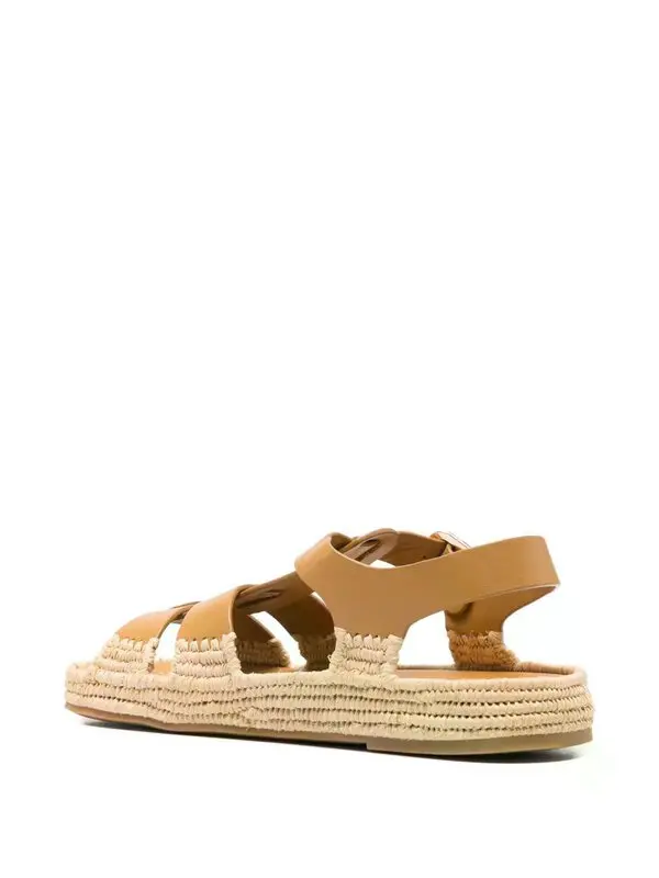 PALOMA BARCELO Buckle Strap Espadrilles - Brown