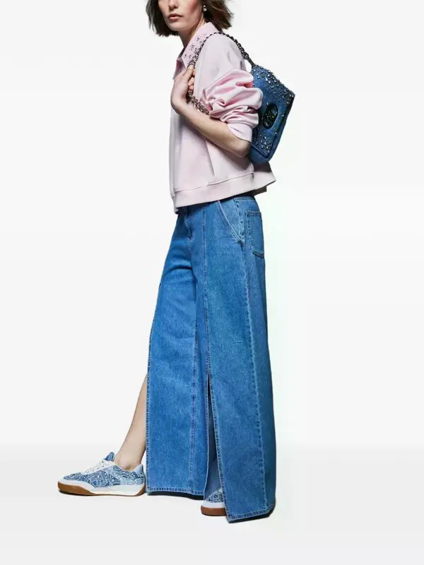 Liu Jo High Waist Wide Leg Jeans With Front Slits