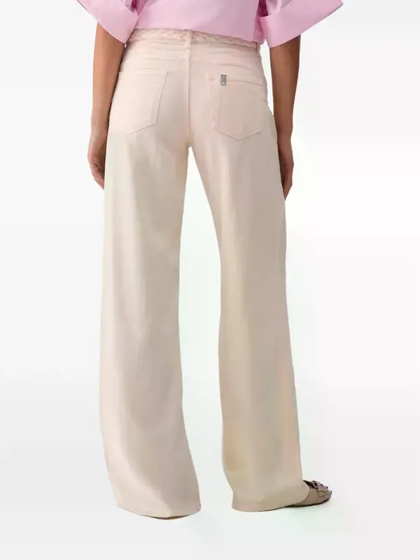 Liu Jo Braided Belt High Waist Flared Trousers