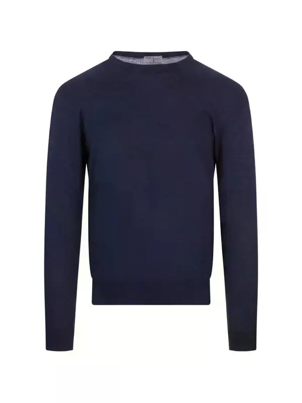 Fedeli Round Neck Sweater - Blue