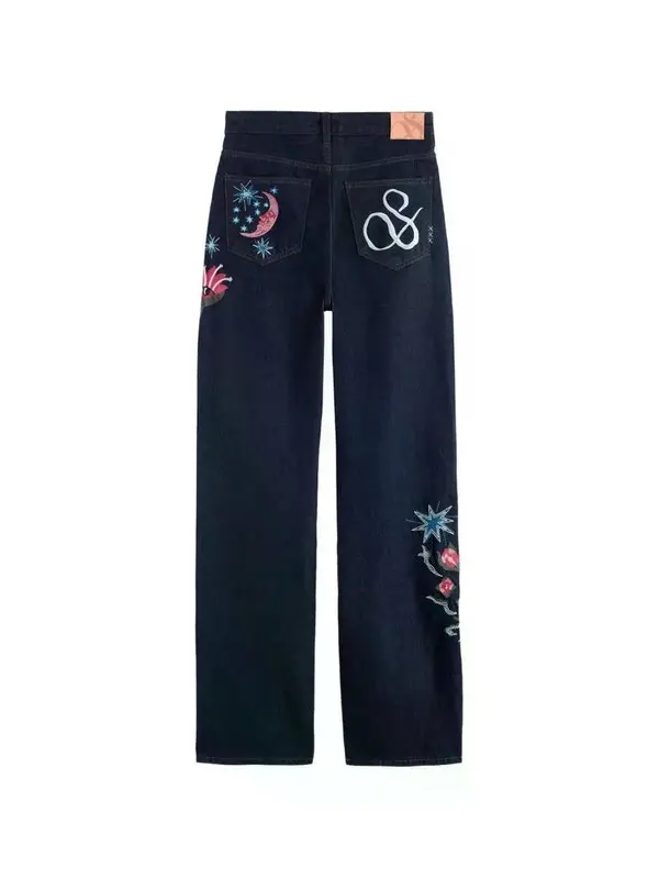 Scotch & Soda Floral Embroidered Jeans