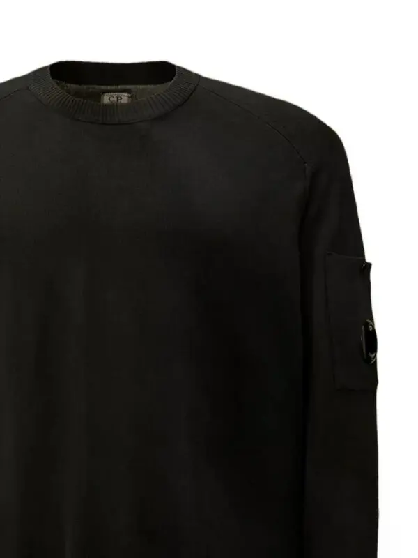 C.P. COMPANY Crew Neck Long Sleeve Sweater With Logo Detail