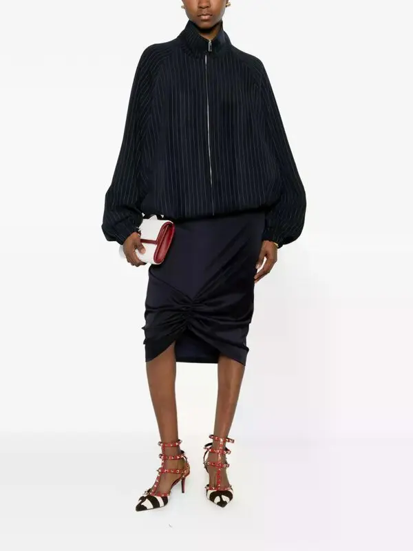 Valentino Garavani Ruched Pencil Skirt