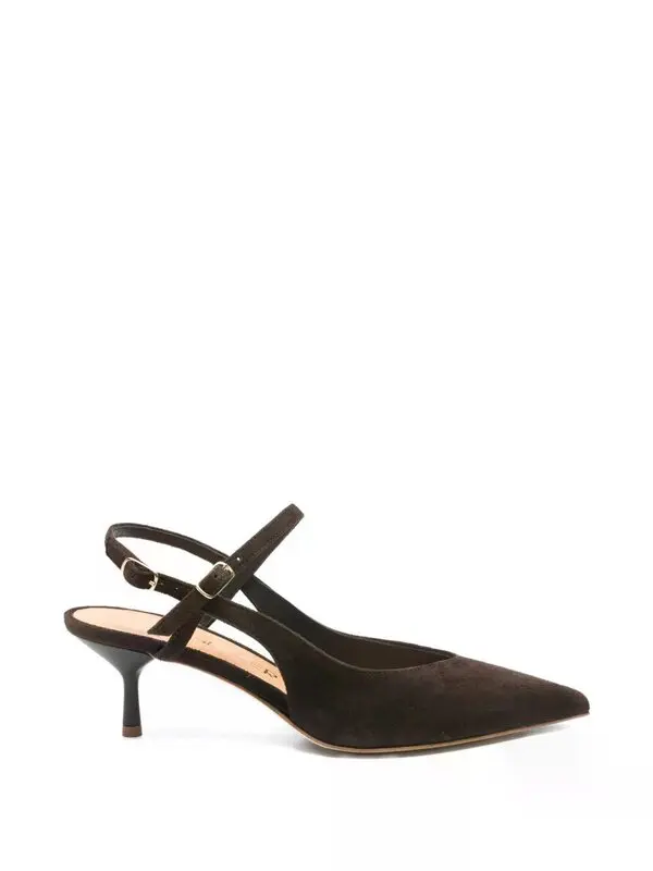 THE SELLER Marrie Suede Slingback Pumps - Brown